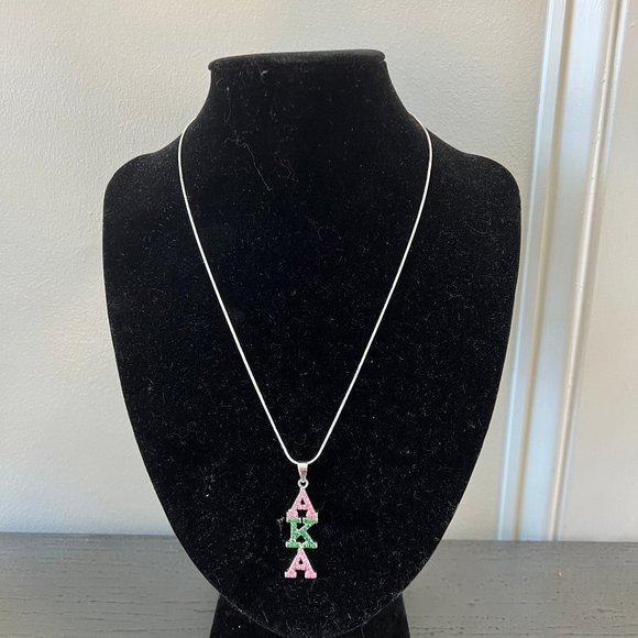 D9 Greeks | Jewelry | Alpha Kappa Alpha Bling Austrian Crystal Necklace ...